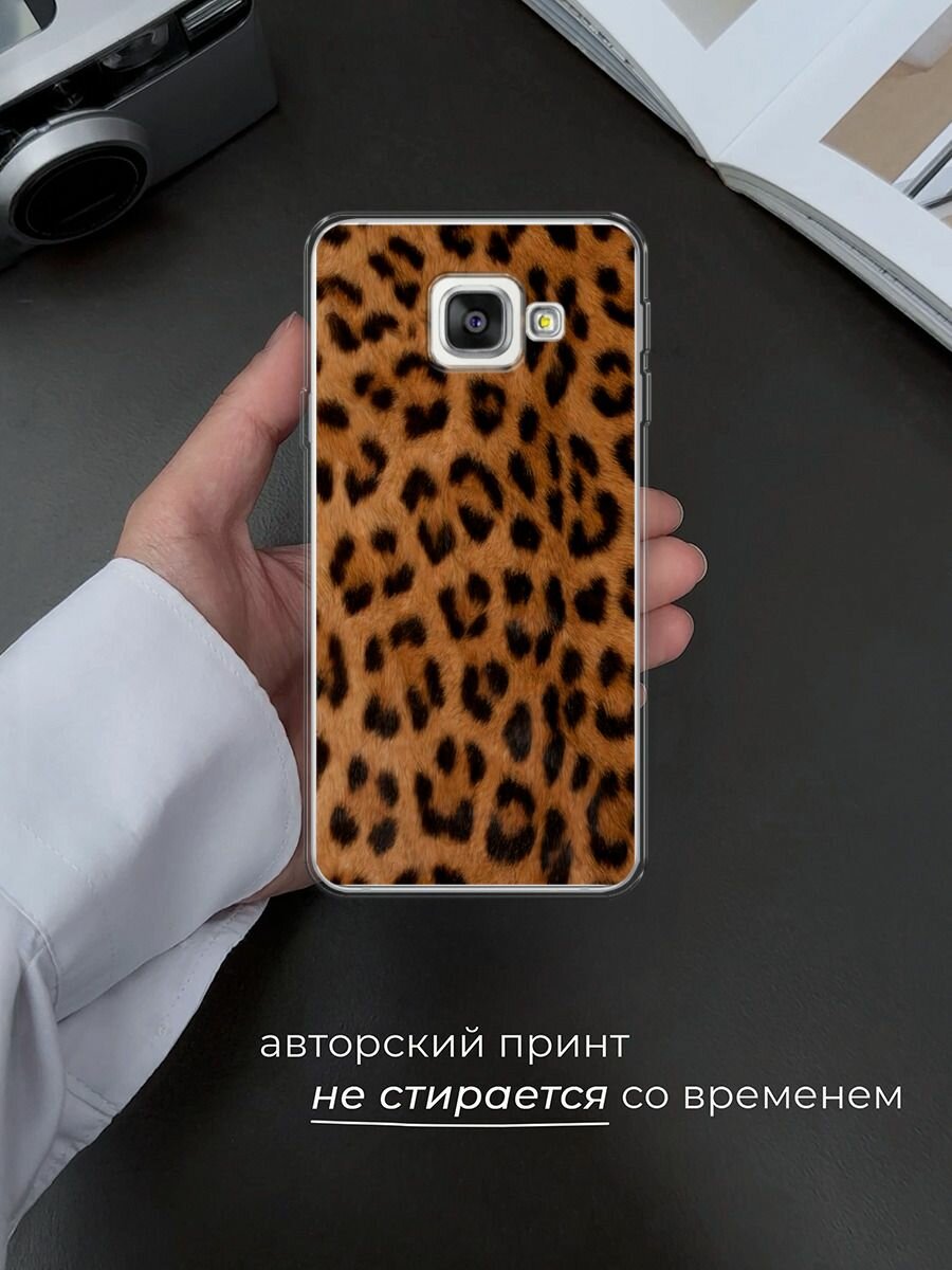 Чехол на Samsung Galaxy A3 2016 / Самсунг Галакси А3 2016 с принтом "Мех леопарда" — фото 1