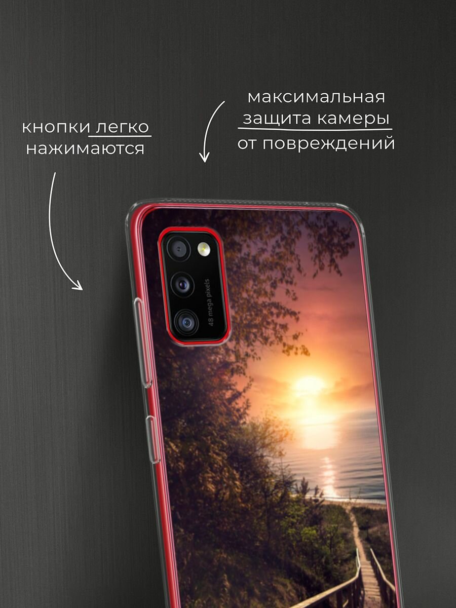 Чехол на Samsung Galaxy A41 / Самсунг Галакси А41 с принтом "Мост у воды" — фото 1