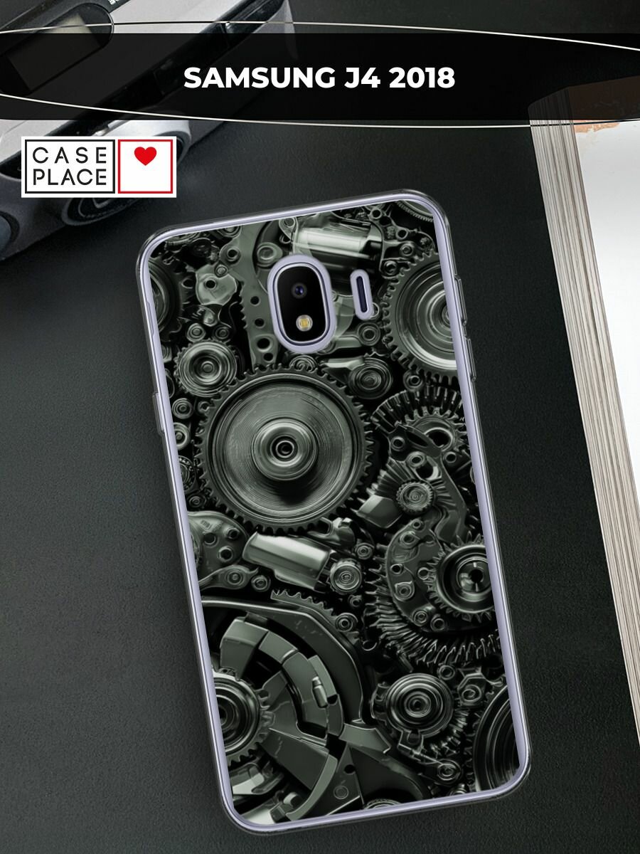 Чехол на Samsung Galaxy J4 / Самсунг Галакси Джей 4 с принтом "Механизмы 2"