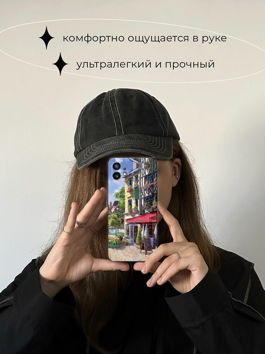 Чехол на Nothing Phone 1 / Нафинг Фон 1 с принтом "Старая улица" — фото 1