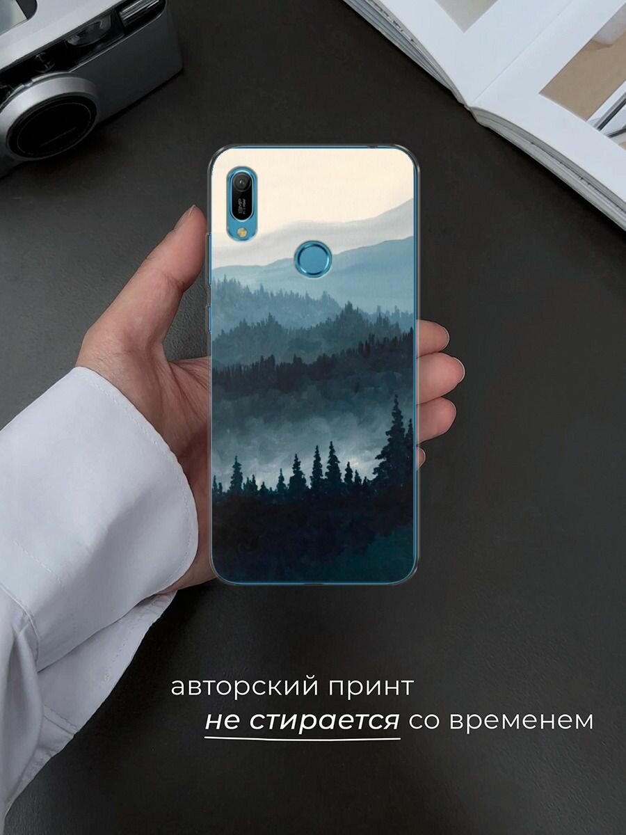 Чехол на Honor 8A/8A Pro/Huawei Y6s/Y6 2019 / Хонор 8А с принтом "Туманные горы" — фото 1