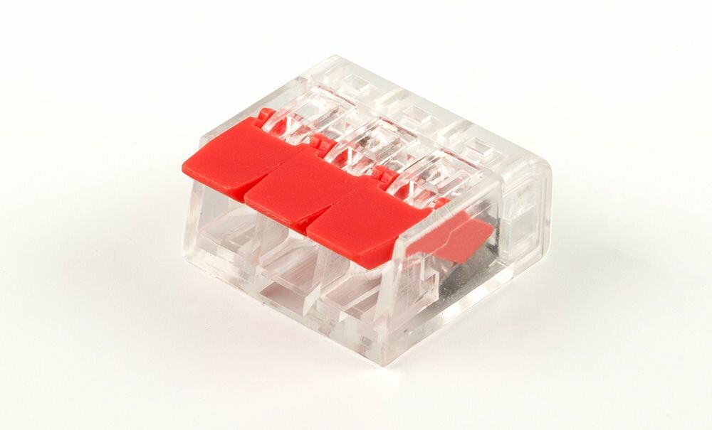 Клемма Stekker универсальная, компактная, 3-проводная