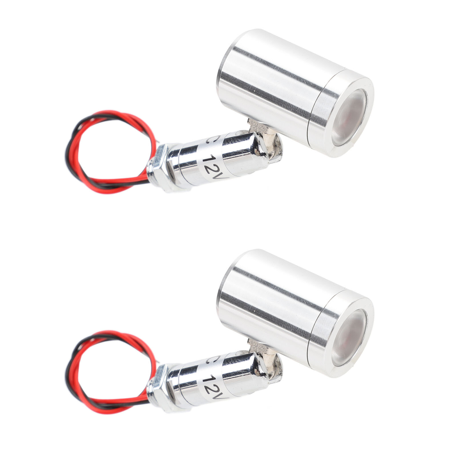 2 шт. Мини-светодиодный прожектор DC12V 1W 30° Угол внутреннего акцентного освещения Витрина для ювелирных изделий Точечный светильник для шкафа KTV Книжная полка Прихожая Естественный свет