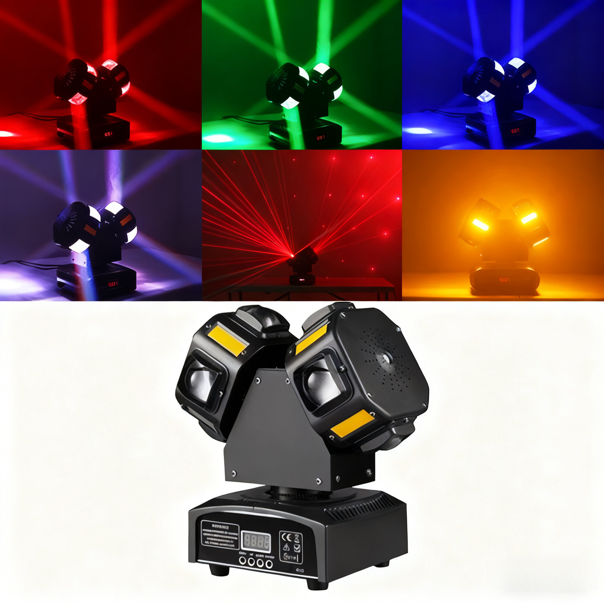Светодиодная цветомузыка с лазером Disco Spin 16 LED RGB, Вращающиеся дискотечные огни в барах KTV