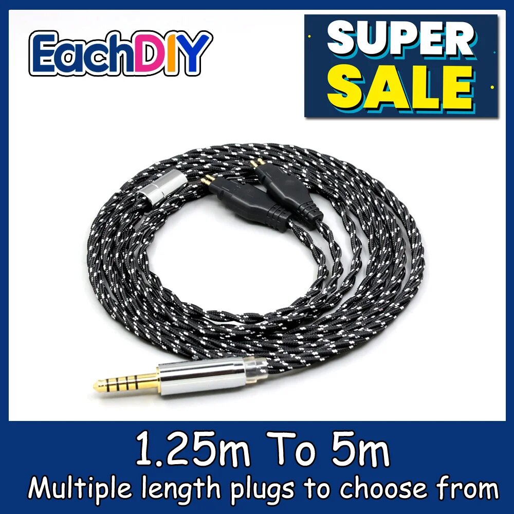 OCC смешанный OFC скручивающий нейлоновый кабель для наушников для Sennheiser HD580 HD600 HD650 HDxxx HD660S HD58x HD6xx наушники LN 008737