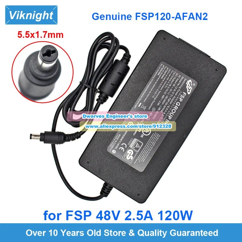 Оригинальный тонкий адаптер питания FSP120-AFAN2, 120 Вт, 48 В, 2,5 А, зарядное устройство для ноутбука FSP, блок питания 5,5x1,7 мм
