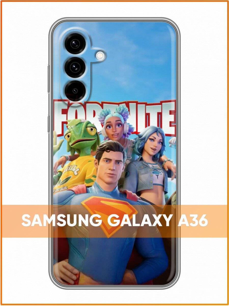 Чехол для Samsung Galaxy A36 с принтом для мальчиков Фортнайт (Самсунг Галакси А36)