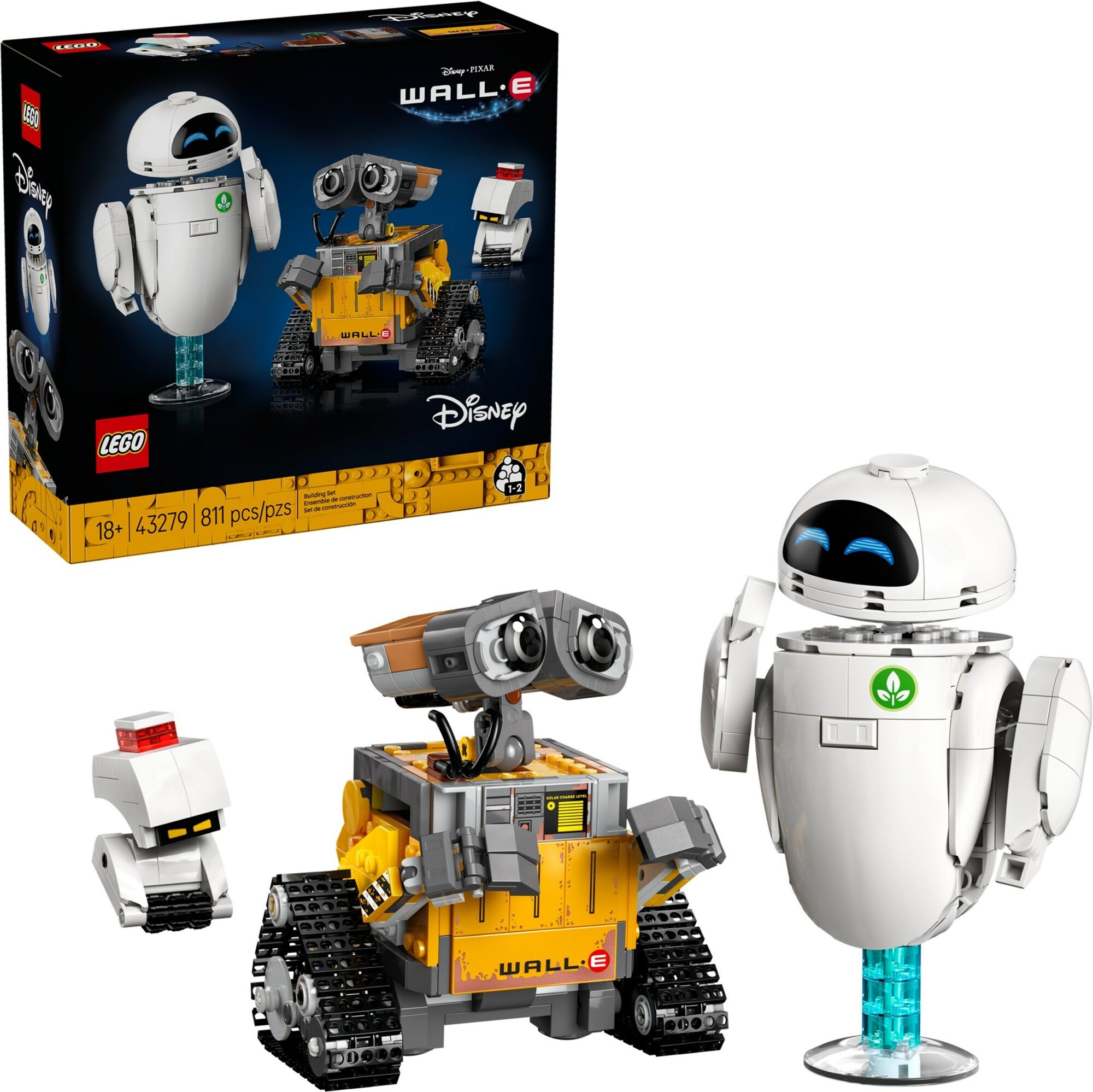 Конструктор LEGO Disney 43279 WALL-E and EVE Валл-и и ЕВА, 811 деталей