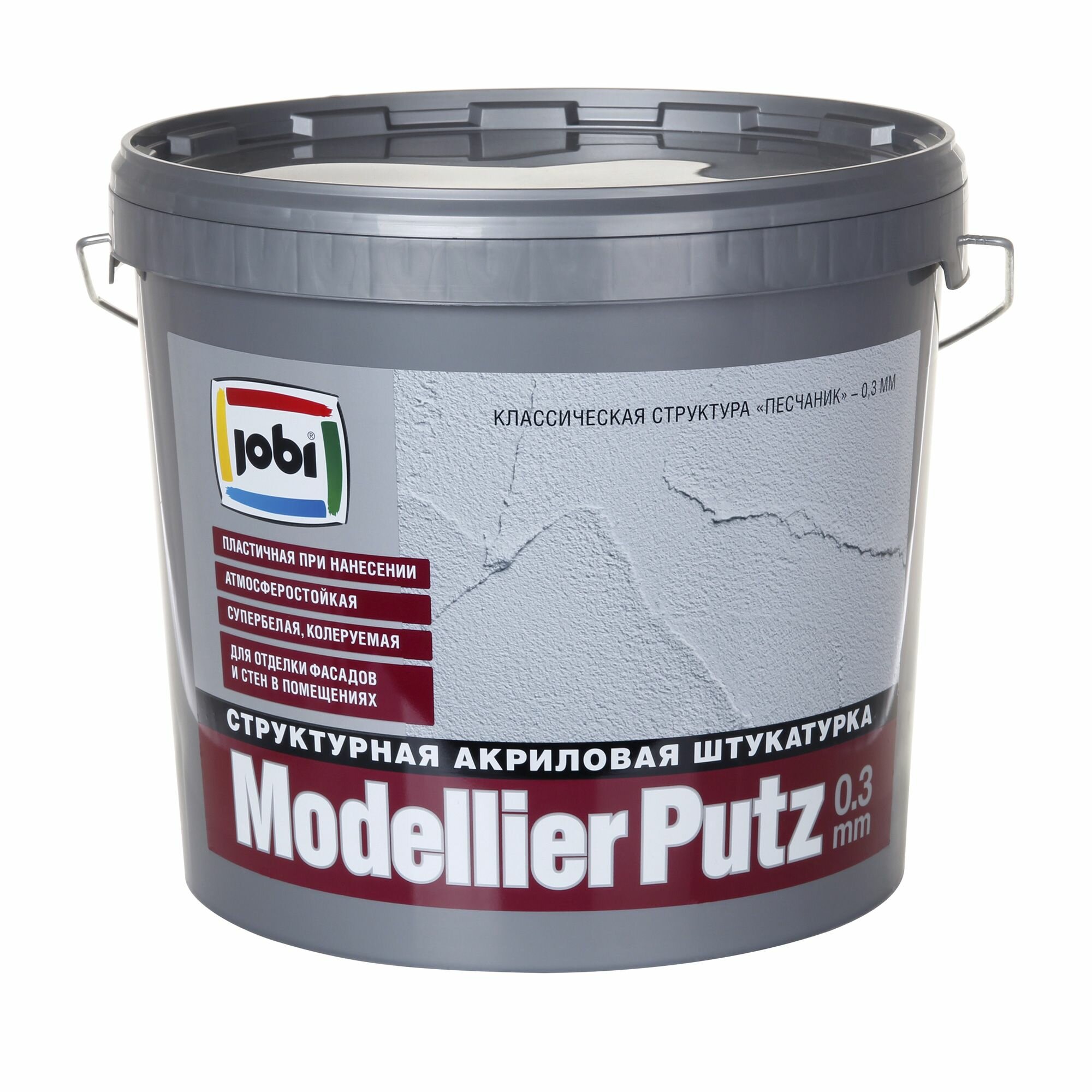 JOBI Штукатурка структурная акриловая 16 кг 0.3 мм