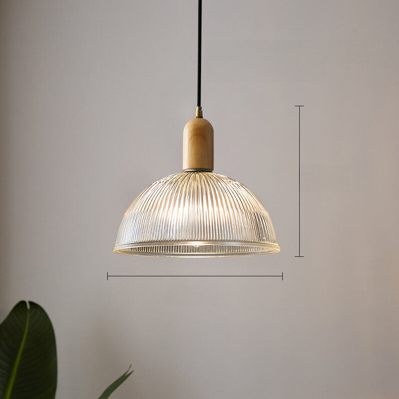 Люстра, японская, деревянная, 30см, Edison 6Вт