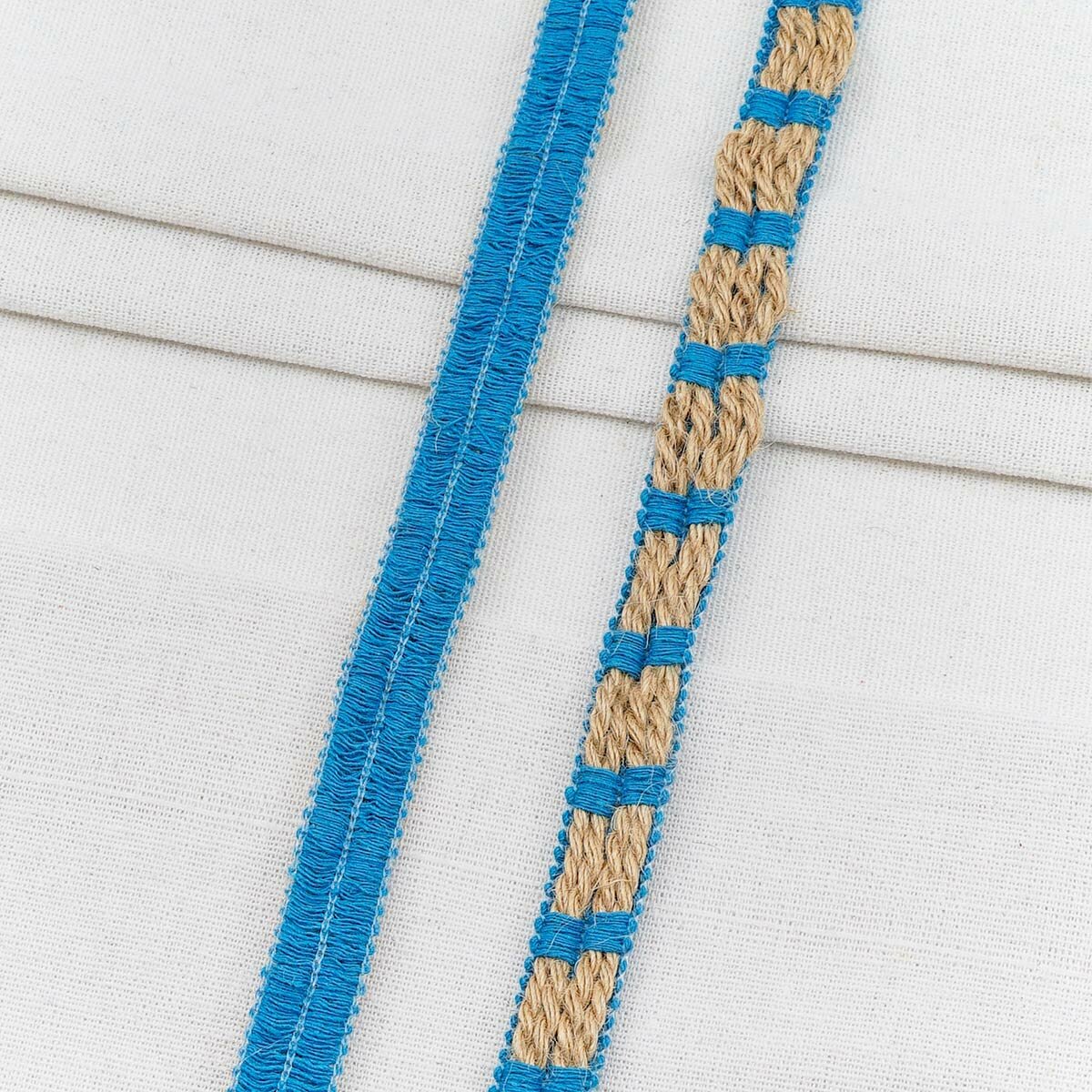 Тесьма декоративная для рукоделия, ширина 1,2 см, длина 20 м, цвет бирюзовый