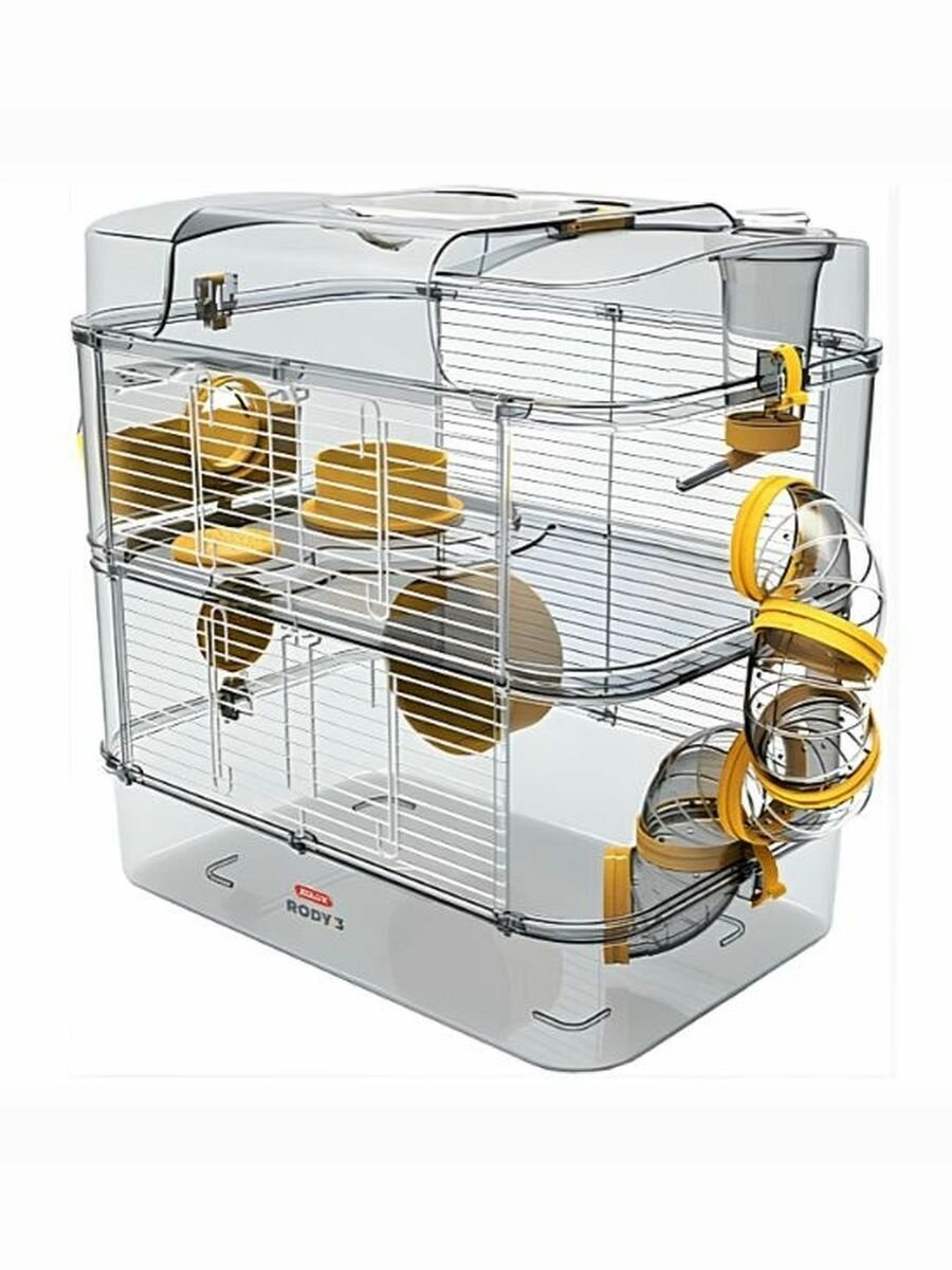 Zolux / Золюкс Клетка для грызунов RODY 3 DUO, 410*270*405 мм, цвет ярко-желтый