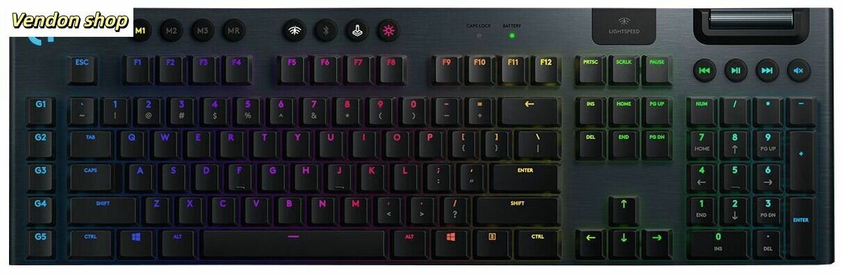 Беспроводная игровая механическая клавиатура Logitech G G913(G915)LIGHTSPEED LIGHTSYNC RGB GL L Switch, черный