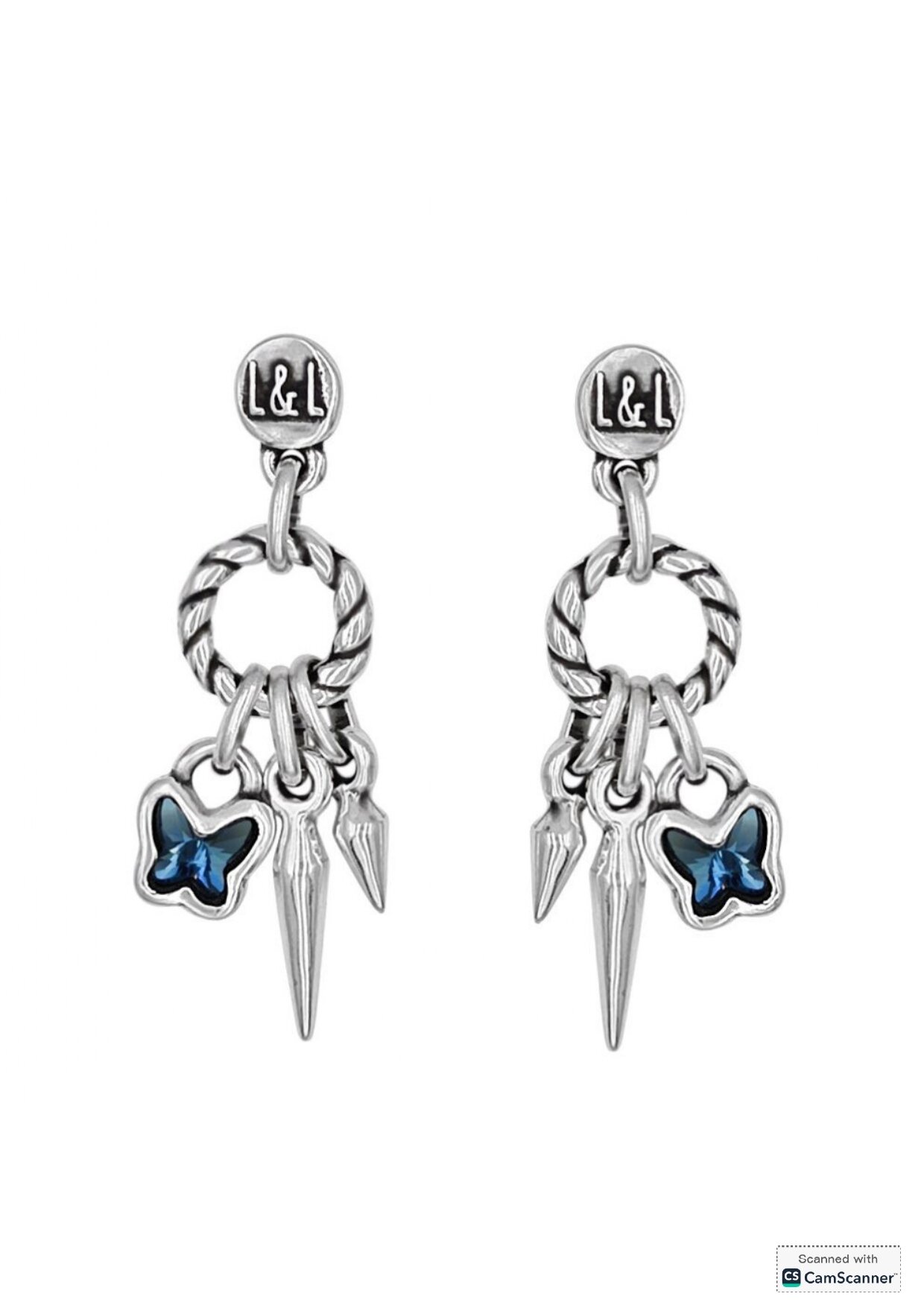 Серьги пусеты, кристаллы Swarovski