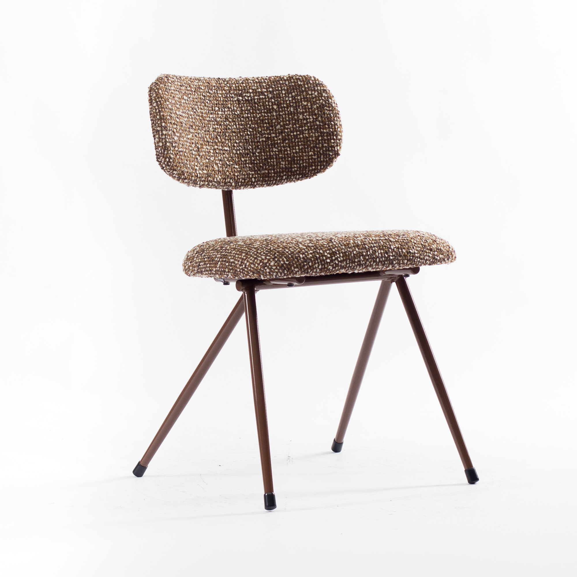 Стул Сеул коричневая ткань ножки металл (коричневый) для дома/для гостиной/для столовой/для кафе/кухонный стул/стул кухонный