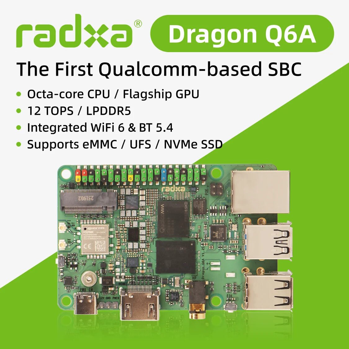 Radxa Dragon Q6A Edge AI решение