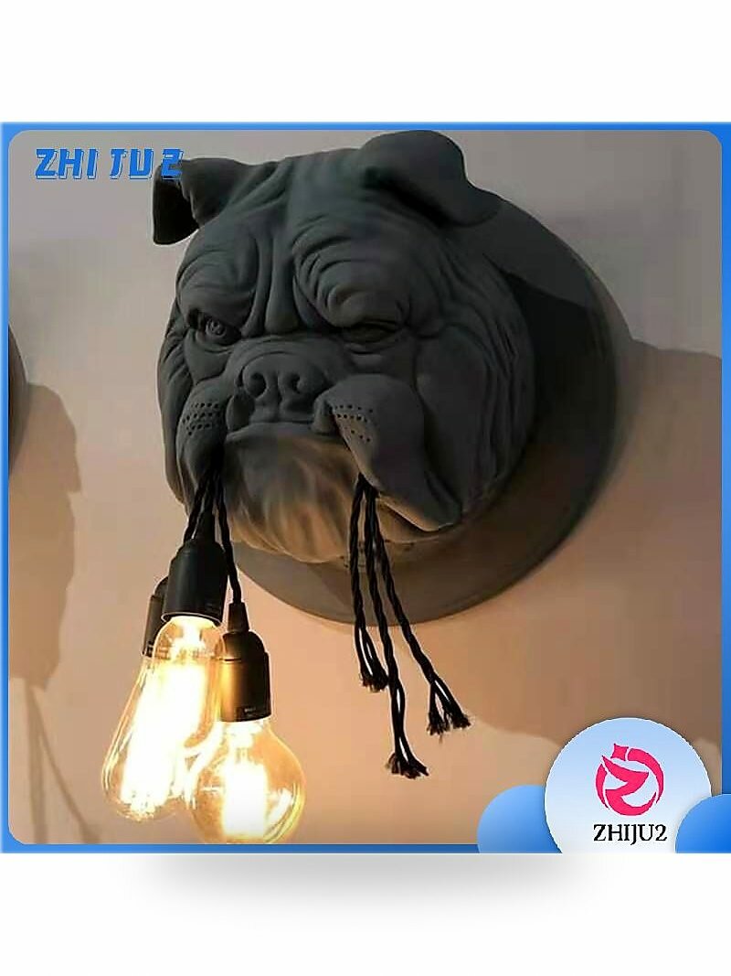 Настенный светильник E27 в виде животных (Горилла, Бульдог)