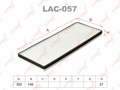 LYNXauto Фильтр салона ауди а4 / AUDI A4 B7 2004-2008, фольцваген пассат б5.5 / VOLKSWAGEN PASSAT B5.5 2000-2005 LAC057