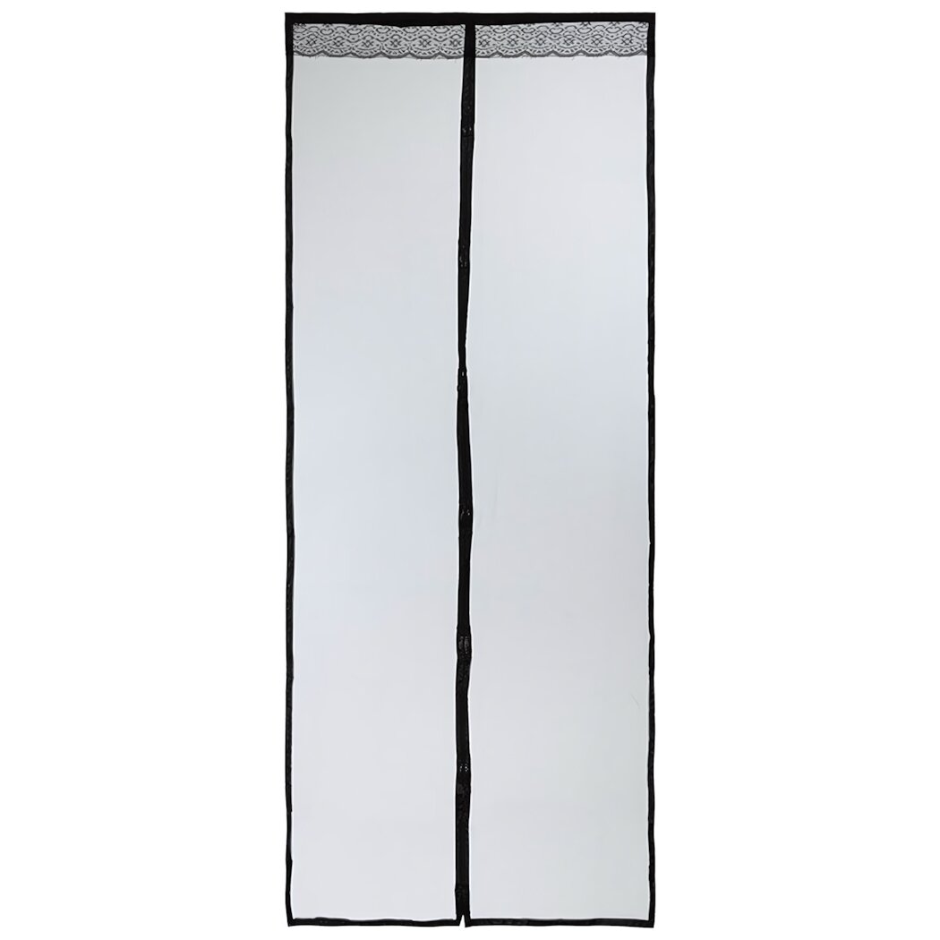 Сетка антимоскитная 220х90см на магнитах, черная, легкая установка, защита от насекомых