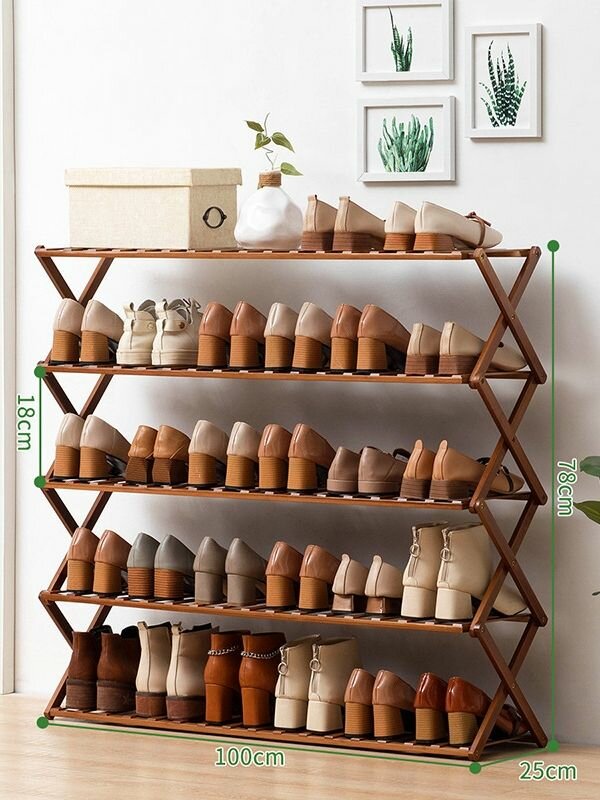 Обувница, Бамбук, 100х25х78 см