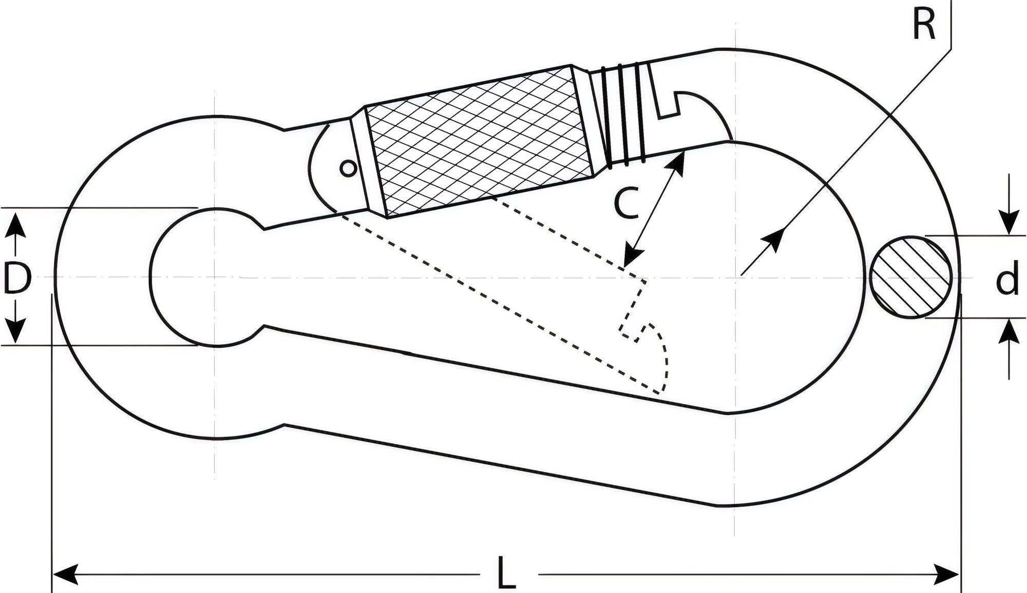 Карабин с предохранительной гайкой ЗУБР 4-304555-04