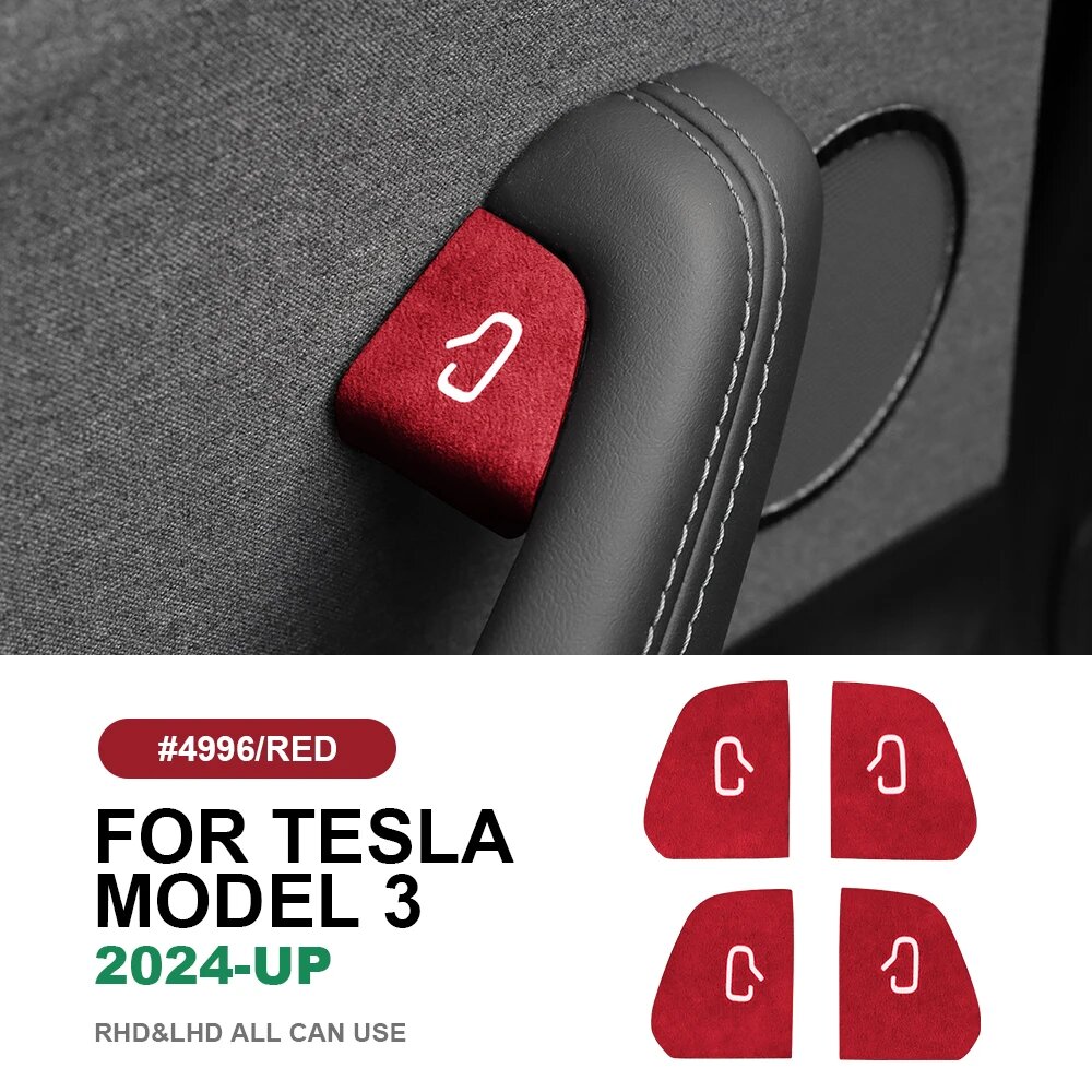 Накладка на кнопку поворотника Tesla Model 3 Highland 2024, Red