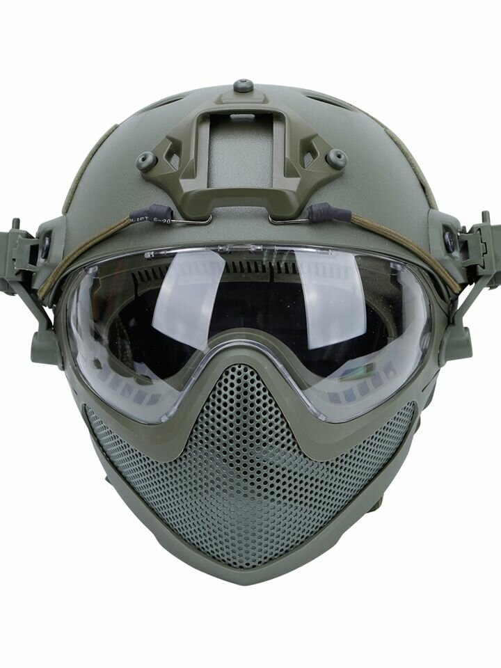 Страйкбольные шлемы С полной защитой Дышащие пейнтбольные шлемы, M ( 52-60 см), L ( 56-66 см)