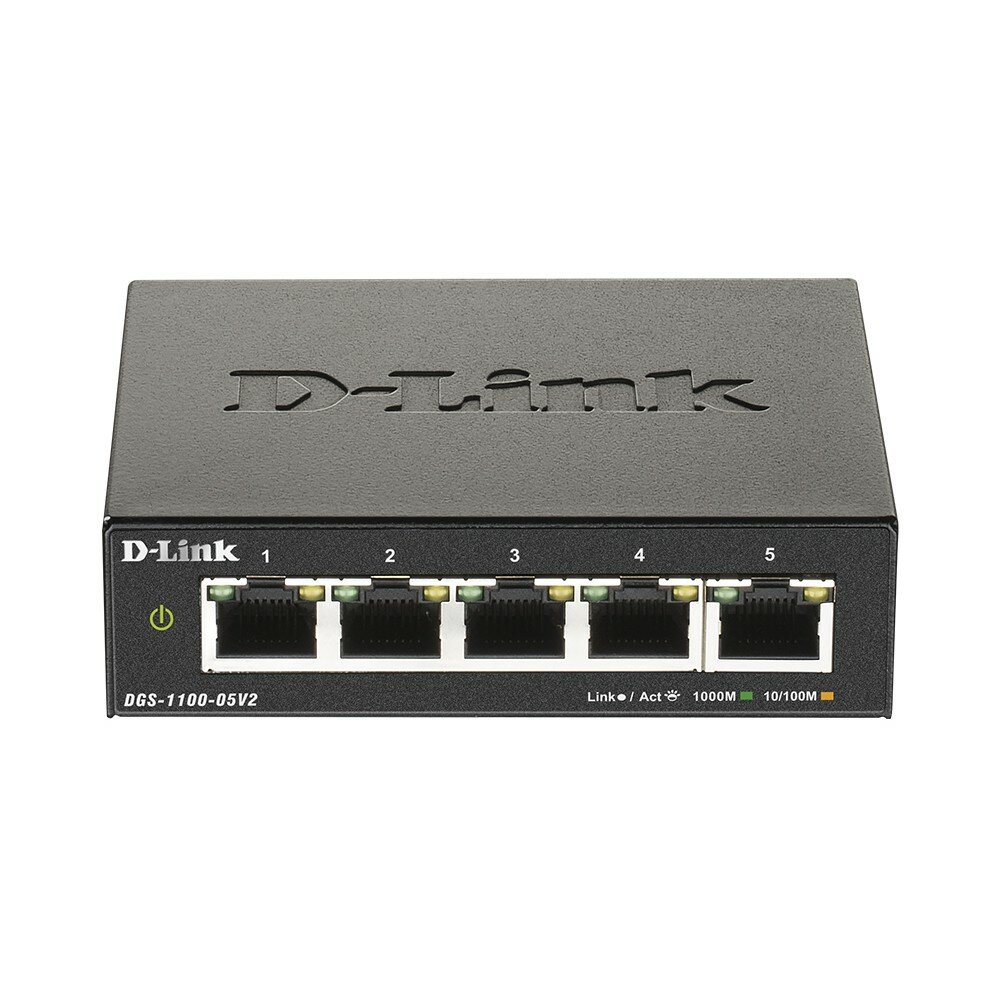 Коммутатор DGS-1100-05V2/A1A D-Link Для малых рабочих групп