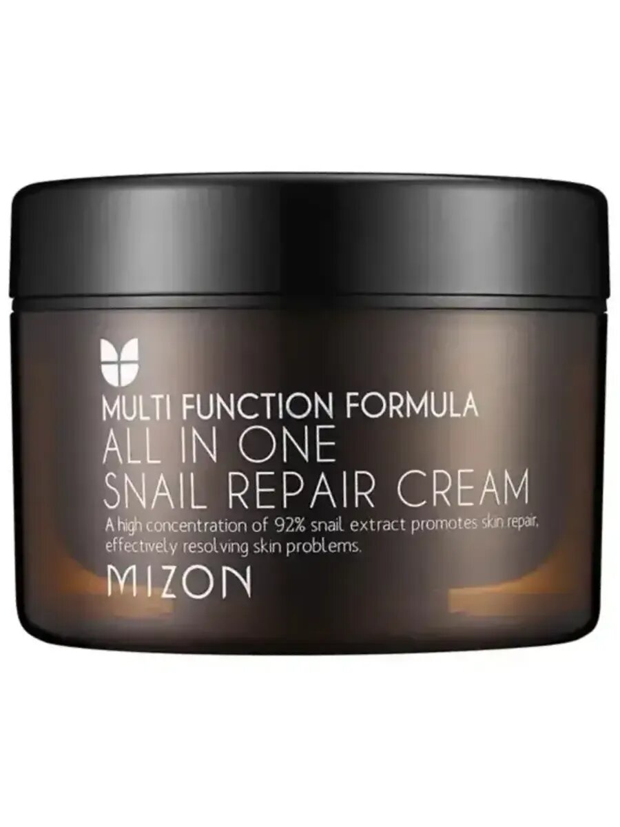 Крем Mizon Snail Snail Repair Cream All In One, Крем для лица с улиточным экстрактом 92%, 120 мл