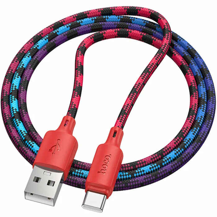 Кабель USB-Cm/Am Hoco X116 Gradient Purple 3А - 1м фиолетовый