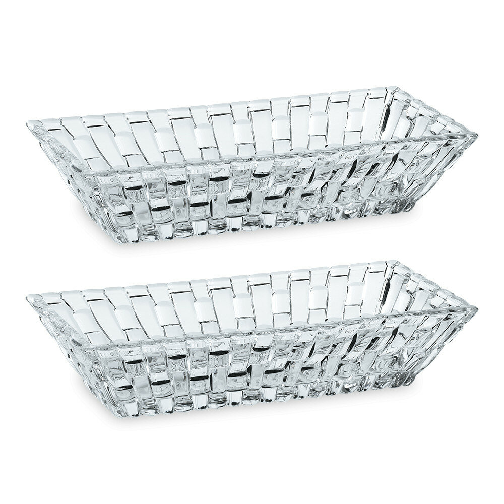 Набор из 2-х салатников, прямоугольные, 8,5 х 17 х 3,6 см, прозрачный, хрустальное стекло N97783 Bossa Nova