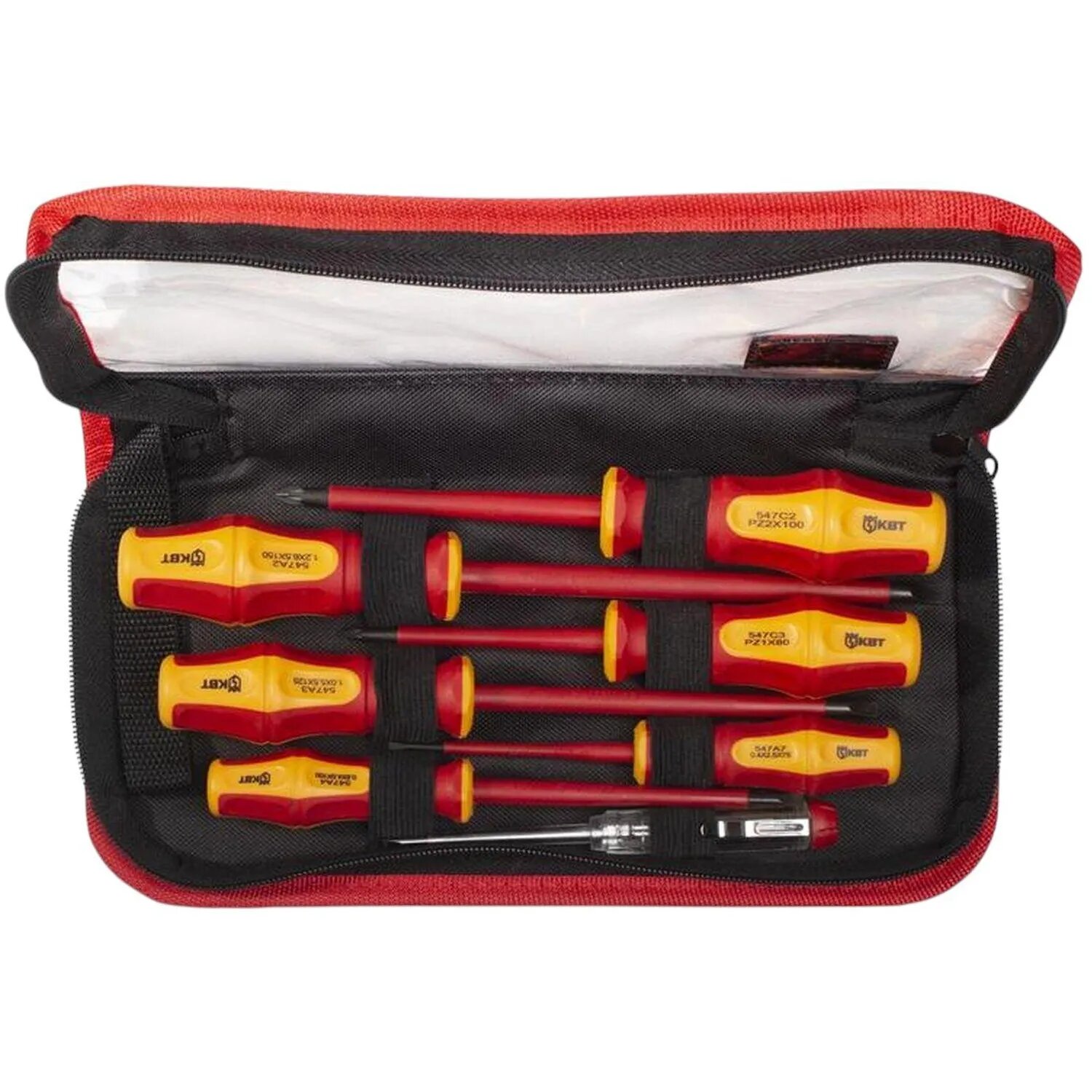 Набор отверток диэлектрических КВТ для работ под напряжением до 1000В 78618