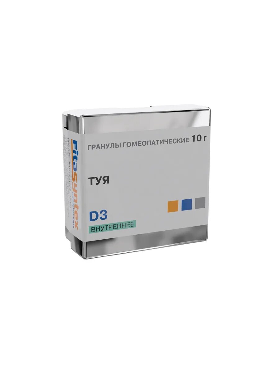 Туя D3, гранулы гомеопатические моно, 10 грамм , Фитасинтекс