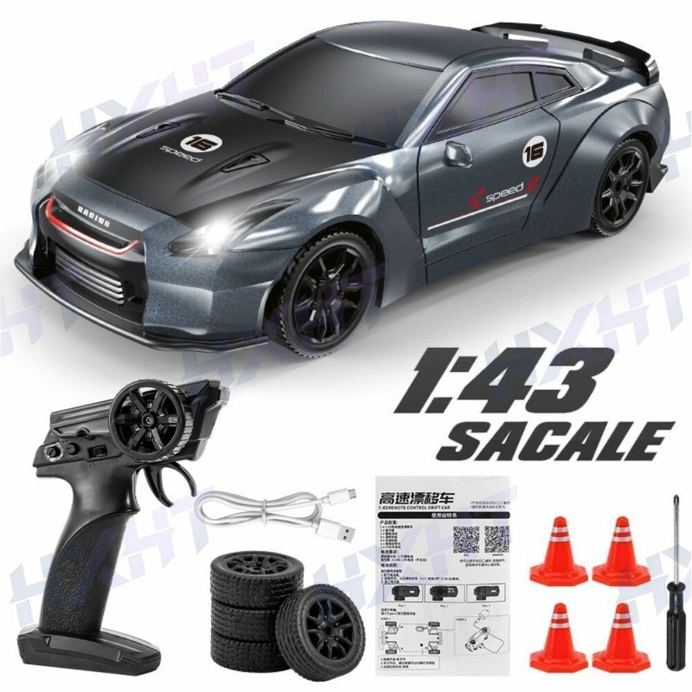 1/43 Дистанционно Управляемая 4WD Дрифт Машина Dodge Mustang 2.4G Управление (рулевое + Двигатель)