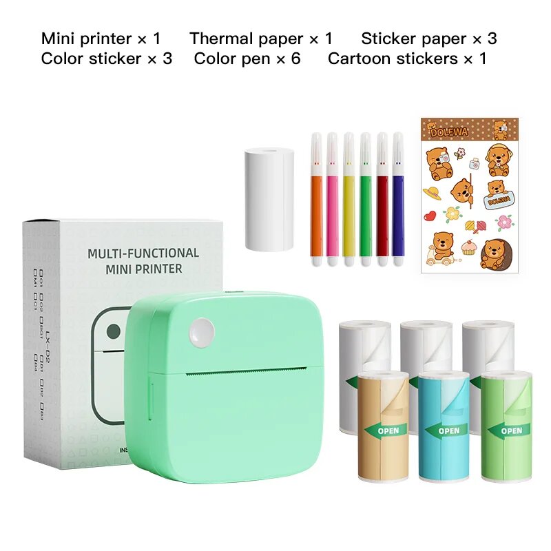 Мини-принтер DOLEWA D2, цвет D2-G1-7roll