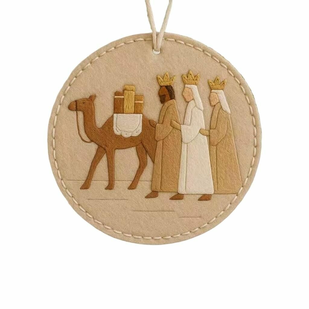 Рождественские украшения с вышивкой, - Стиль3