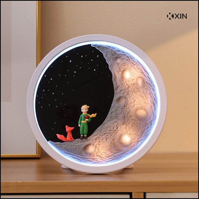 Динамик "Маленький принц", встроенный аккумулятор, Bluetooth 5.2, 1200-2000мАч, белый