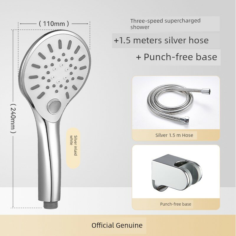 Душевая лейка с большой панелью, черная, с эффектом водопада, три режима, 15 см, высокая подача воды, смеситель,
