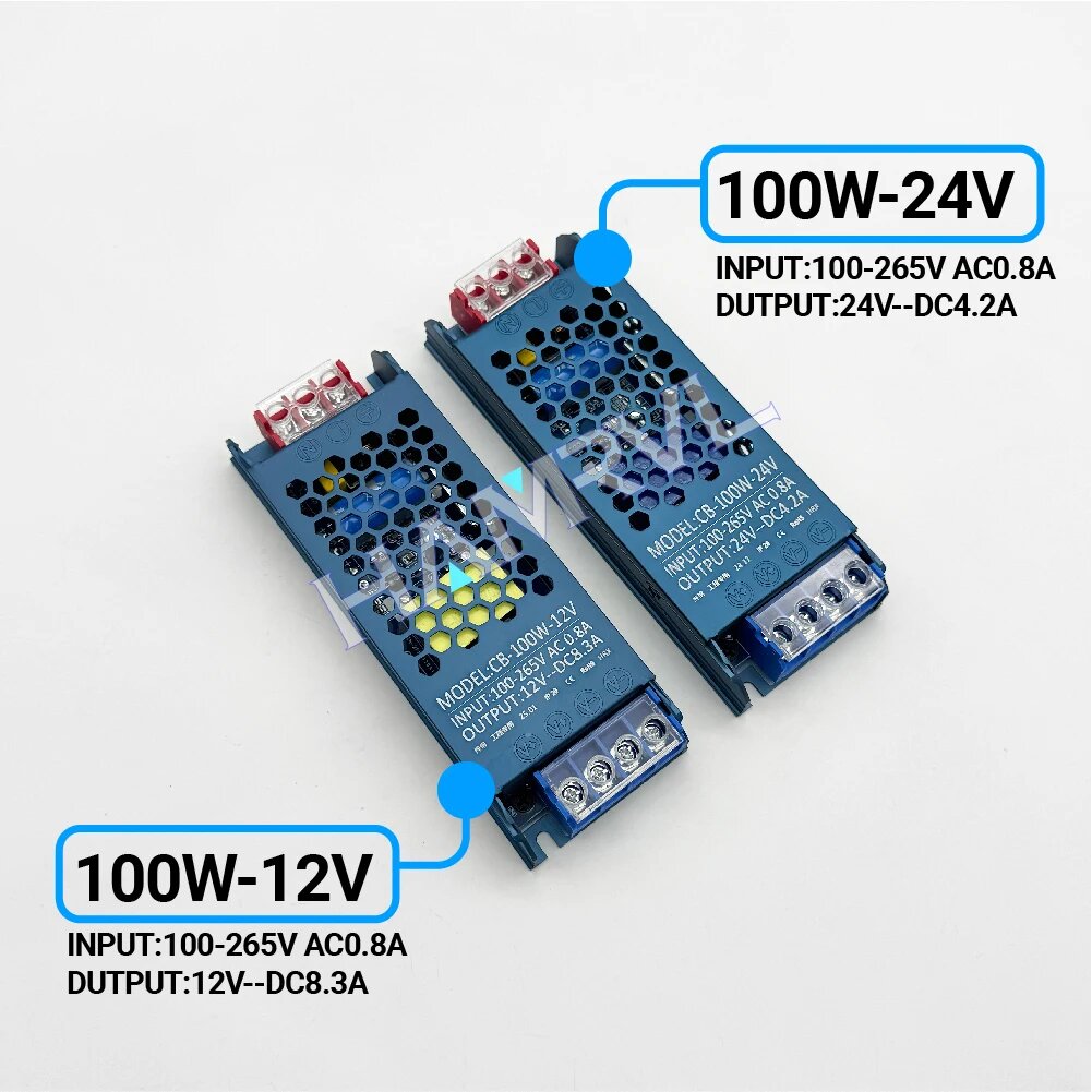 Трансформатор освещения LED Tubes-440 100-265V 12V/24V 100W, 24v