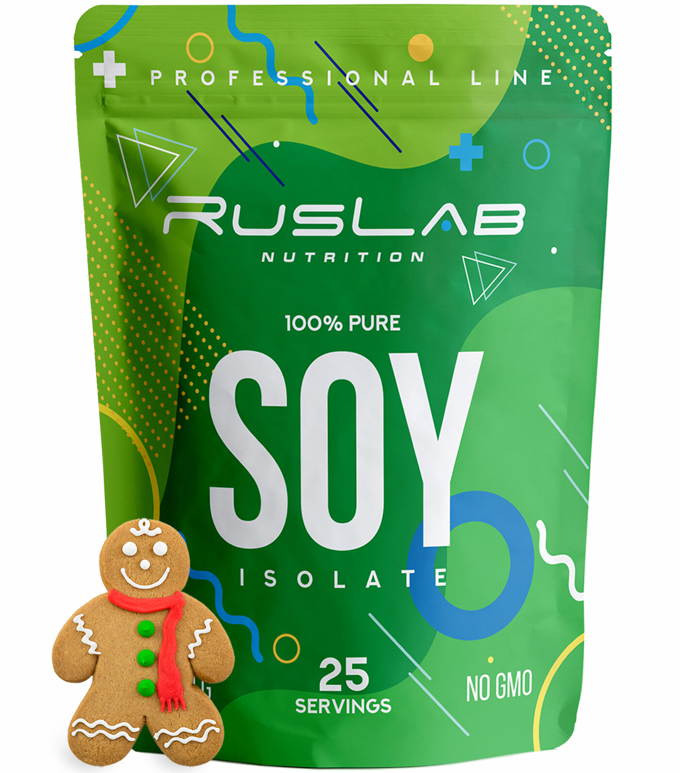 Соевый изолят SOY ISOLATE, протеин для вегетарианцев и веганов (800 гр), вкус имбирный пряник