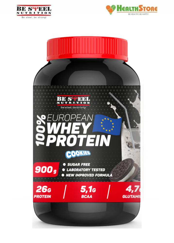Напиток растворимый "ВЭЙ про" Be Steel Nutrition 100% European Whey Protein 0,9кг (печенье орео)