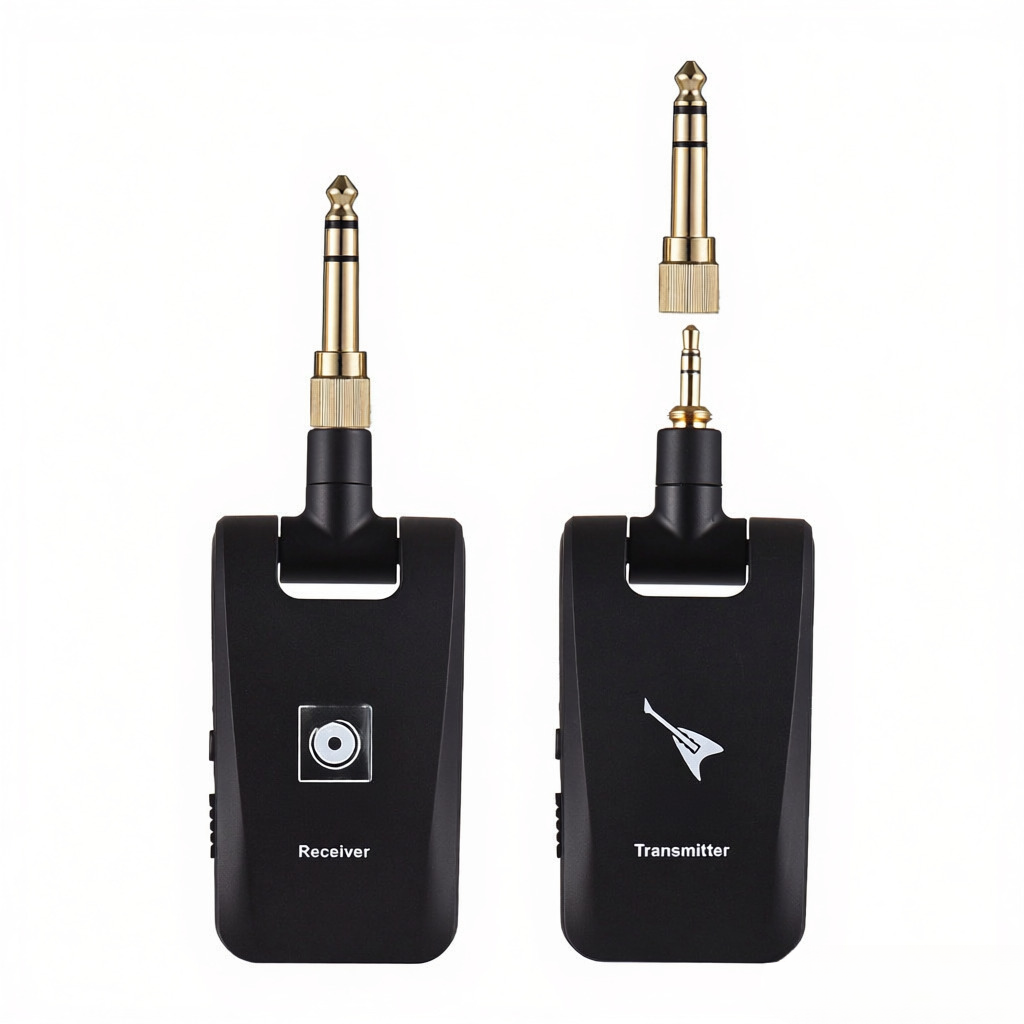 M-VAVE Беспроводная гитарная система заряжаемая 2.4G одноканальная/двухканальная передатчик приемник для электрогитары баса электроветочных инструментов передача в реальном времени 280 градусов поворотный 3.5мм разъем с двумя адаптерами 6.35мм