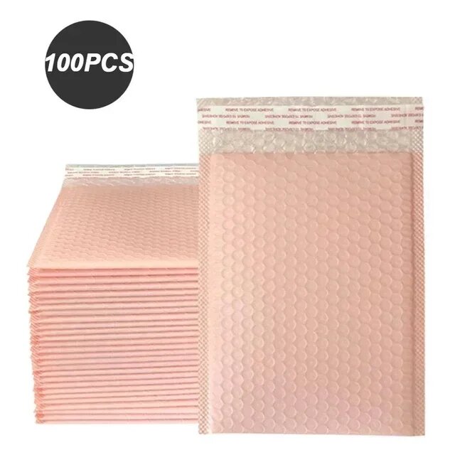 Пузырчатые пакеты для отправки 100 шт. Розовый, 13*18 см, Light pink