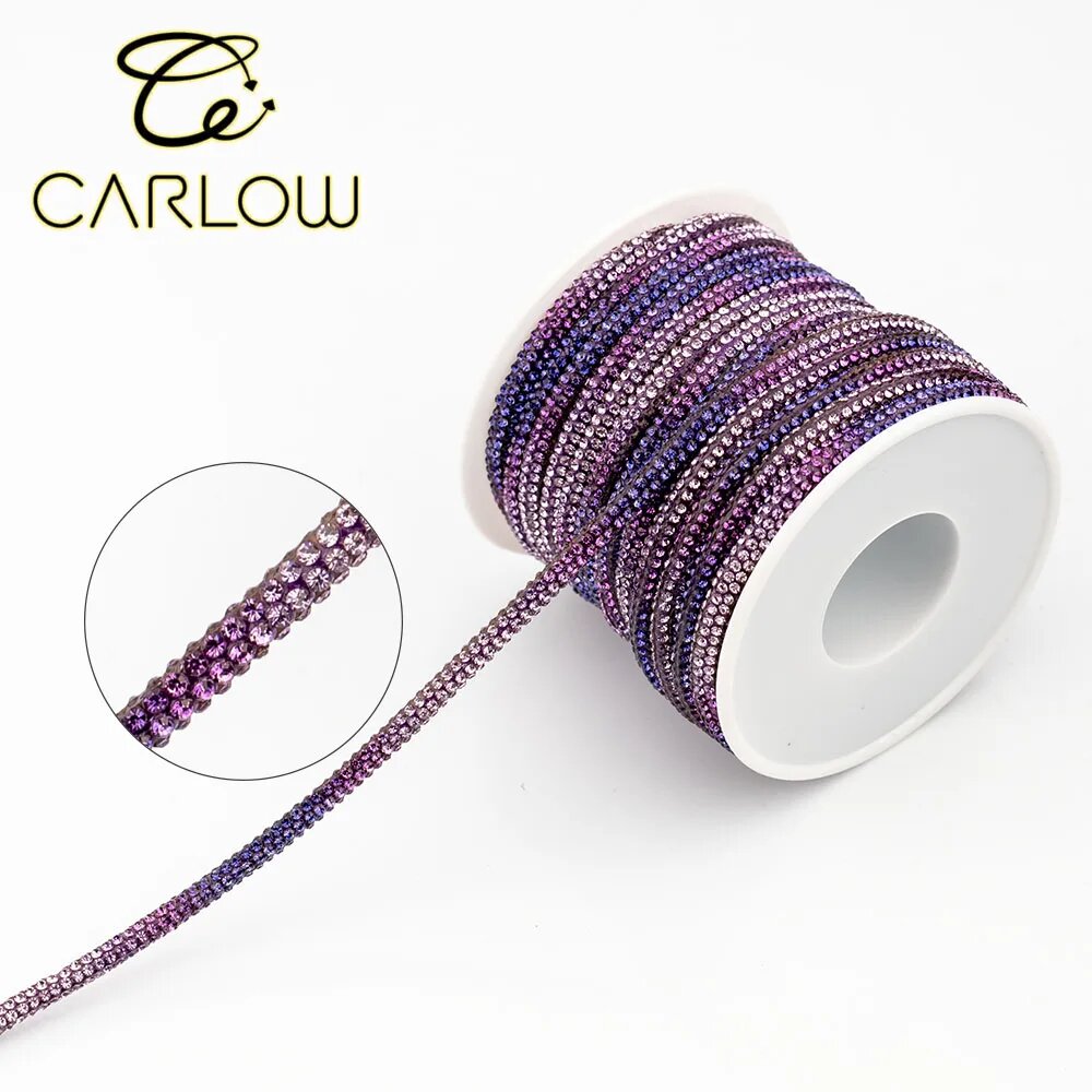 CARLOW веревка из страз, 5 ярдов, фиолетовый Violet Whimsey