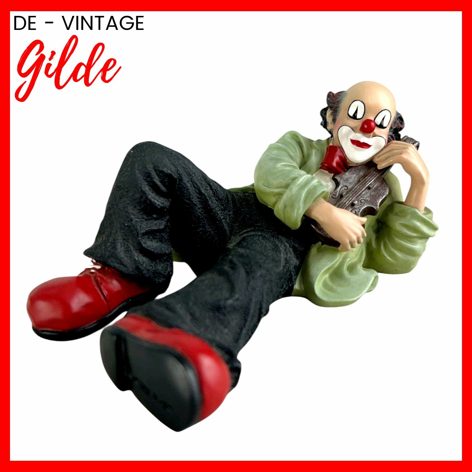 Клоун музыкант с скрипкой Gilde Clowns, винтаж. Германия