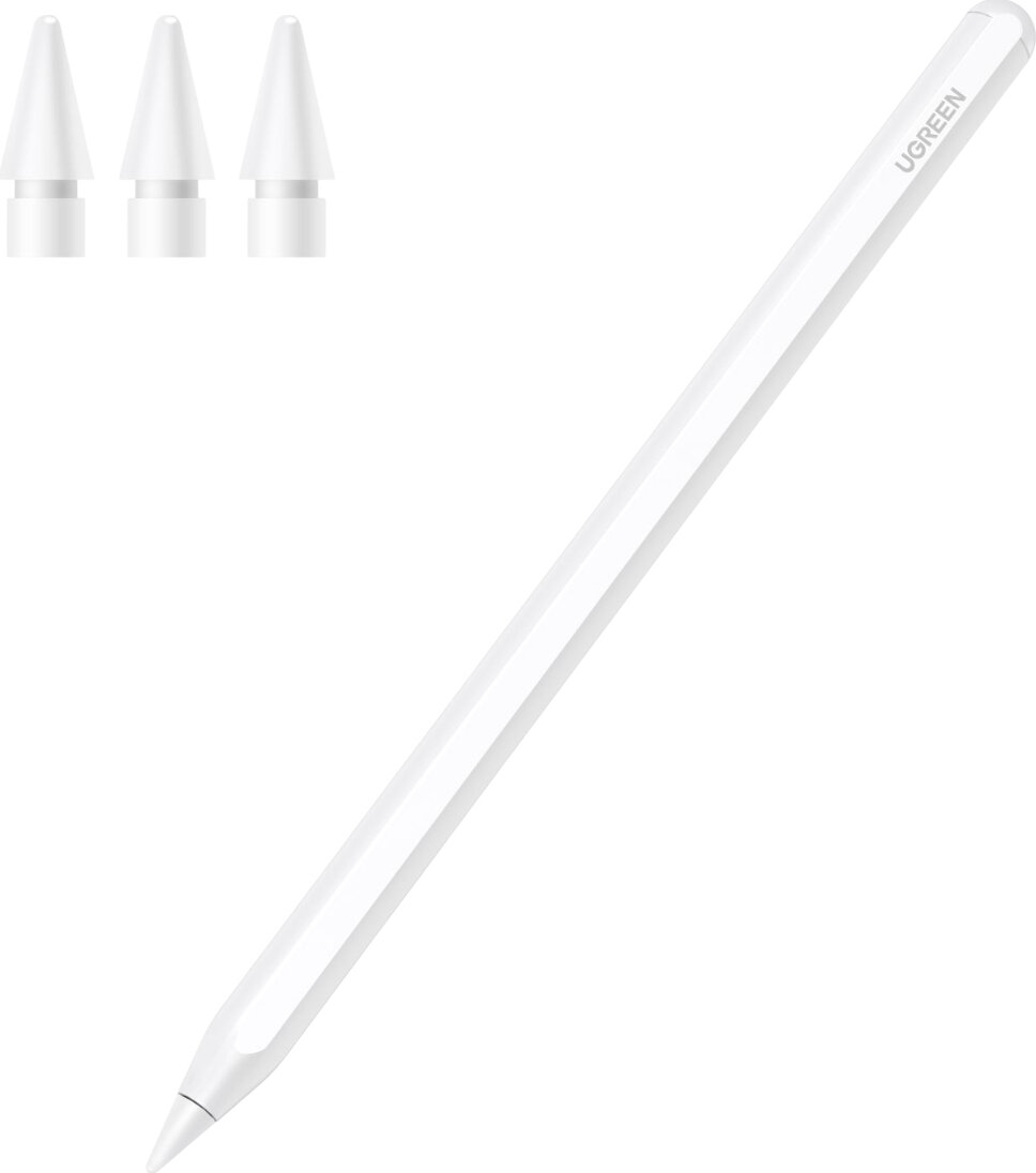 Стилус UGREEN LP653 (15910) Smart Stylus Pen for iPad, белый, активный, Время работы 8.5 ч