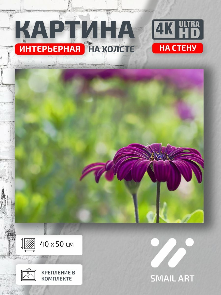 Картина на холсте интерьерная 40 на 50 на стену Фиолетовые Landscape для гостиной пейзаж