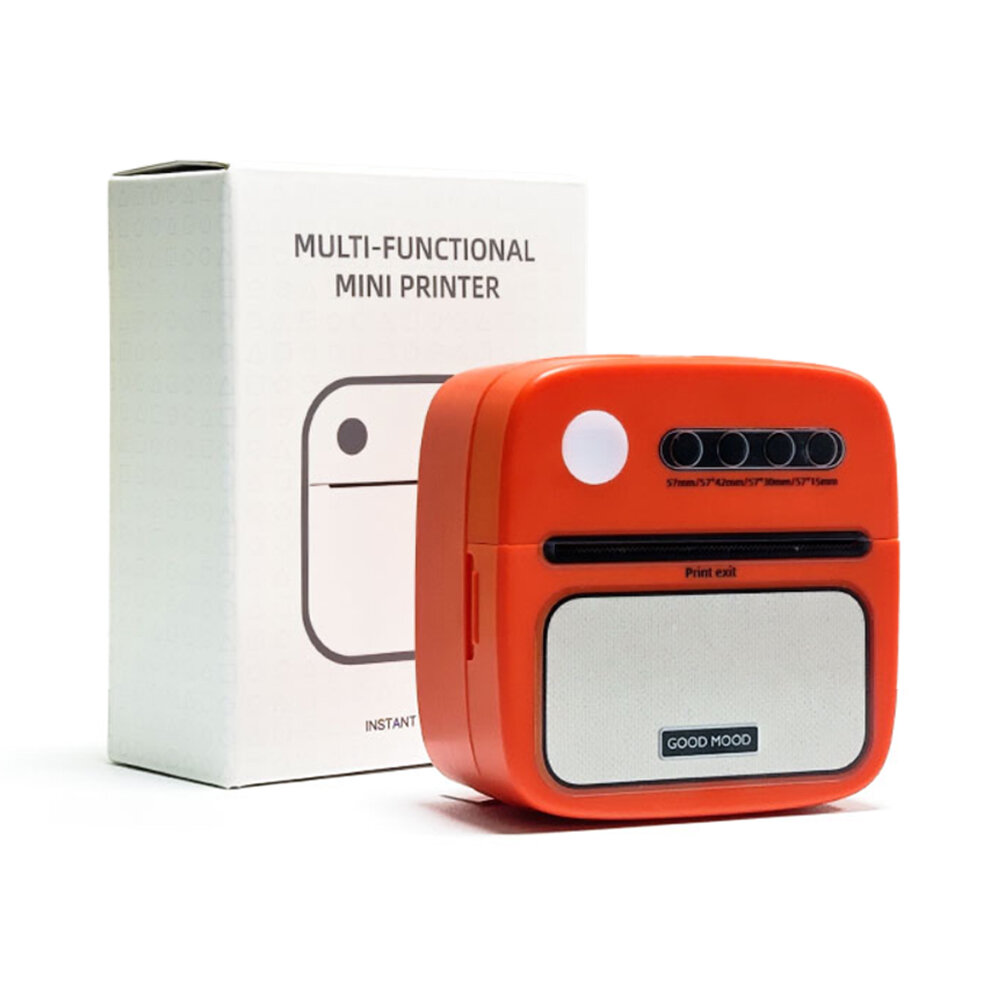 Мини-карманный принтер, портативный термопринтер для мгновенной фотопечати, устройство для изготовления этикеток, беспроводное соединение BT, совместимое с приложениями Android или iOS, поддержка чеков, наклеек для замет