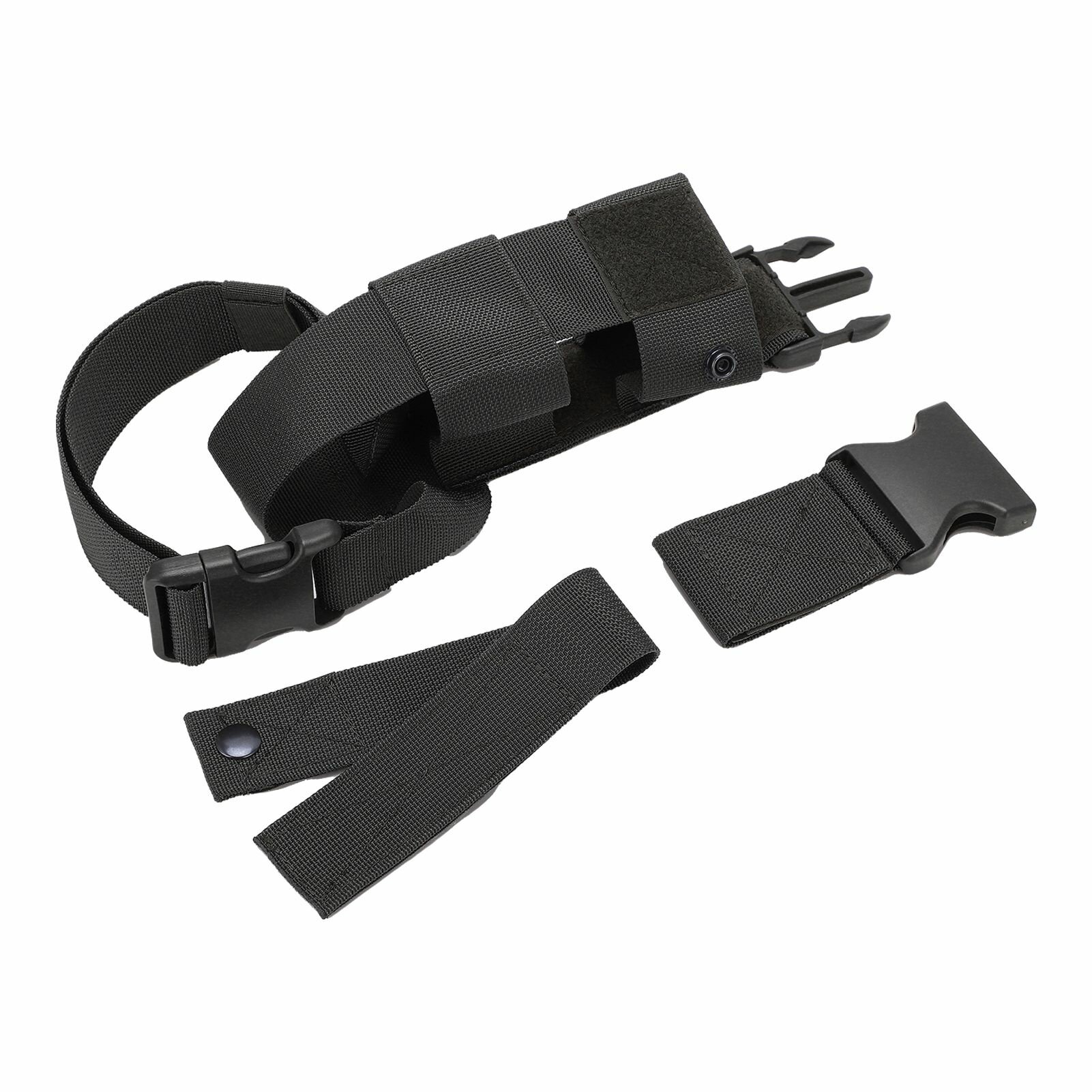 Кобура для чайника для ног, кобура для ног, сумка для бутылки с водой Molle, многофункциональная для кемпинга, пешего туризма, черного цвета