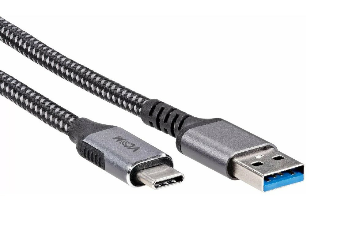 Кабель USB3.2 Gen2 VCOM USB-A(m)-Type-C(m), 10Gbs, 2м, CU401M-2M